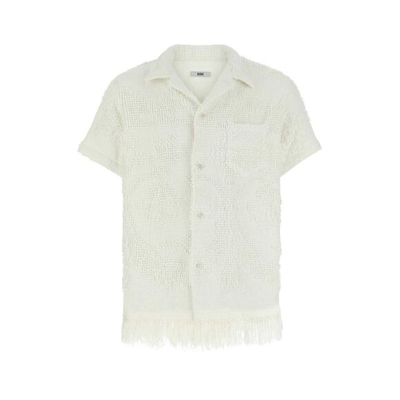 Bode | Sweaters | Bode White Terry Fabric Shirt | Poshmark